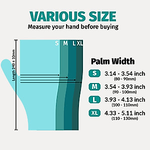 Klex Disposable Heavy Duty Vinyl Gloves Latex Free Powder Free, BPA Free Medical Grade Disposable Glove, Medium M, 1000 Count