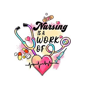 Nurse is A Work of Heart|Great Gift Idea|Single |5 Inch Magnet | Made in The USA | Car Auto Tool Box Refrigerator Magnet|MAG10071