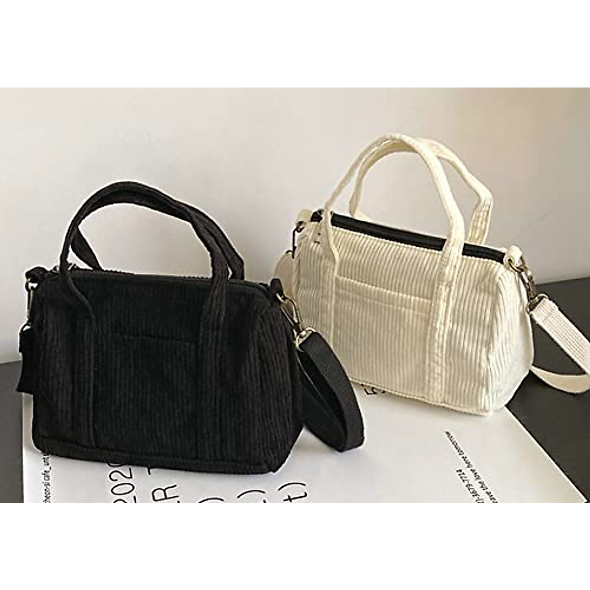 Women Corduroy Crossbody Bags Small Tote Bags Casual Shoulder Handbag Cute Hobo Bags Girls Corduroy Purse Satchel 2023