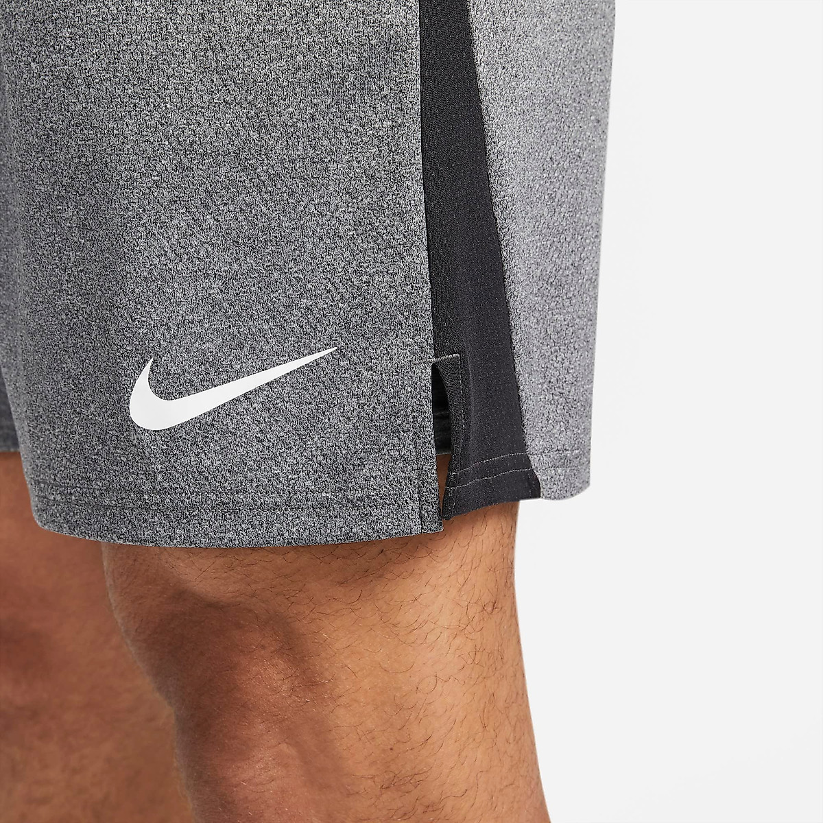Nike Dri-FIT Hybrid Veneer Men's Training Shorts (as1, Alpha, l, Regular, Regular, Black/Heather/White)