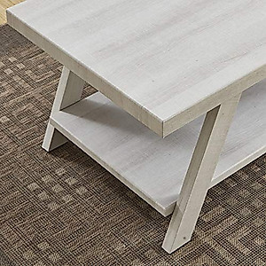 Roundhill Furniture Athens Contemporary Replicated Wood Regular End Table, White
