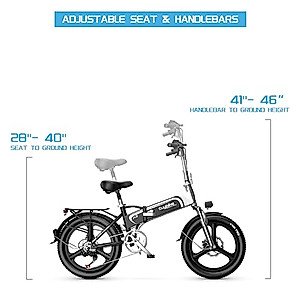 Electric Bike for Adults, 20" x2.4" Fat Tire Foldable Ebike 48V 500W Motor,48V10.4Ah Samsung Waterproof Battery Folding All-Terrain Electric Bicycle 7 Speed Gears