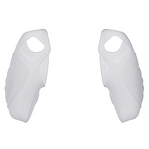 PlayVital Guardian Edition Ergonomic Soft Controller Silicone Case Grips for ps5 Compatible with Charging Station Rubber Protector Skins with Thumbstick Caps for ps5 Controller - Clear White