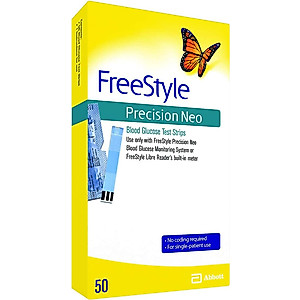 Blood Glucose Test Strips made for 'Precision Neo' Glucose Monitors Only - 50 Test Strips Only (Not for LITE Monitors)