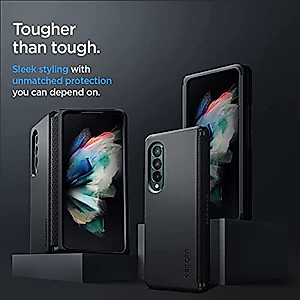 Spigen Tough Armor [Hinge Protection Technology] Designed for Galaxy Z Fold 3 5G Case (2021) - Black