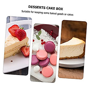 ULTECHNOVO 10pcs Packing Cake Box Disposable Cake Stand Mini Cake Boxes Mini Plastic Containers Plastic Cake Containers Plastic Cakes Box Mini Cheesecake Boxes Plastic Cake Box Gifts Cake Box