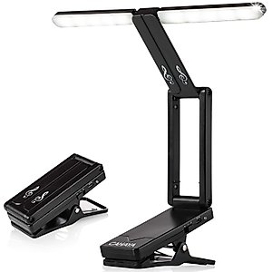 CAHAYA Music Stand Light Clip on Rechargeable with USB Book Lamp Foldable for Piano Guitar Player Keyboard Orchestra CY0240