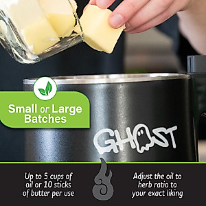 Ghost Infuser - Herbal Botanical Extractor and Oil Infusion Machine - Fully Customizable Settings - Easy to Use to Make Your Own Infused Oil Edibles & Treats