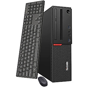Lenovo ThinkCentre M800 SFF Desktop Computer PC, Intel Core i5 6500 3.2GHz, 16GB DDR4 256GB SSD 2TB HDD, Built-in WiFi BT,DVD-RW,Wireless Keyboard Mouse,Windows 10 Pro (Renewed)