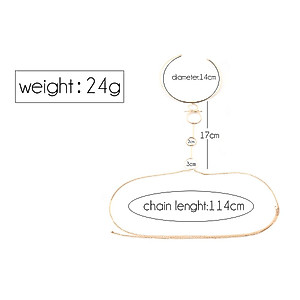 Doubnine Body Chain Waist Charm Hoop Bra Layered Chain Golden Bikini Summer Beach Holiday Sexy Jewelry for Women (gold)