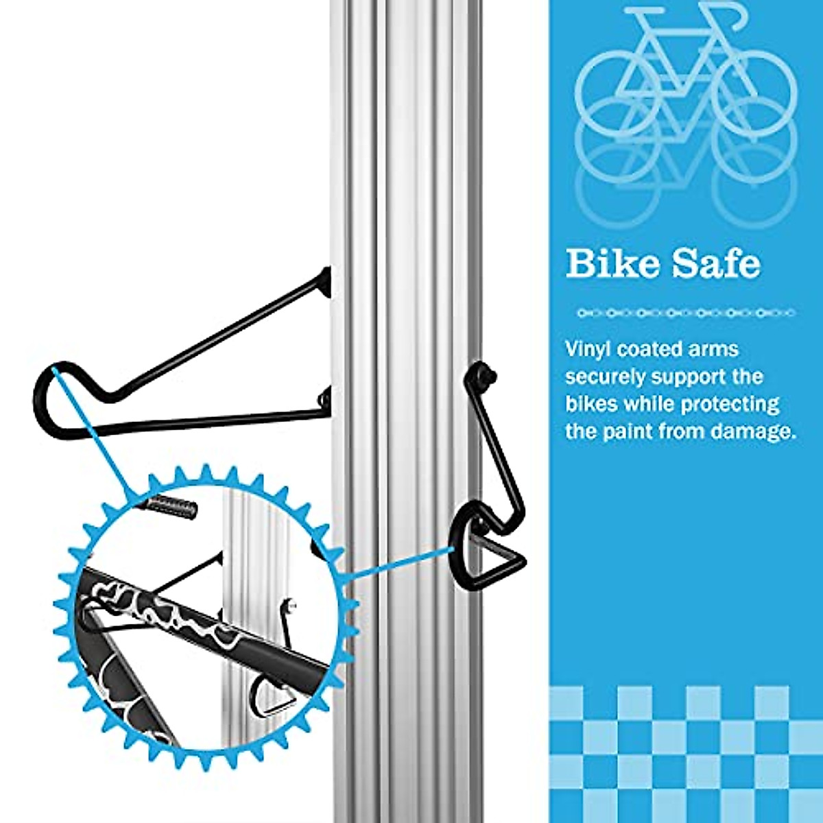 RAD Cycle Aluminum Bike Stand Bicycle Rack Storage or Display Holds Two Bicycles