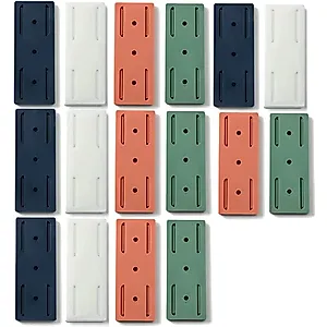 16 Pcs Self-Adhesive Desktop Socket Fixer, 2023 New Adhesive Punch Free Socket Holder, Premium Wall-Mounted Plug Fixer Sticker Desktop mountable Plug-in Socket Fixer Bracket Stand