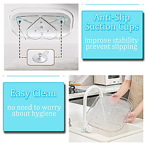 Lazy Susan Turntable Organizer for Refrigerator Clear Rectangular Fridge Organizer Storage Countertop Condiment Storage Rack Turntable Kitchen