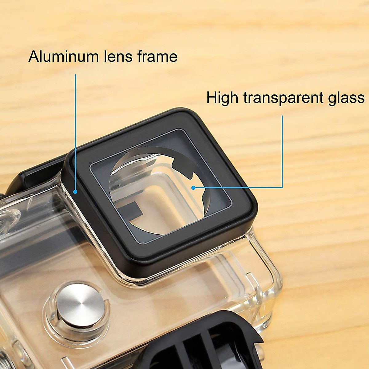 GEPULY Standard Waterproof Housing Case with Dive Filters for GoPro Hero 4, Hero 3+, Hero3 Action Cameras - 131 ft (40M) Underwater Photography - with Red, Light Red, Magenta Filters