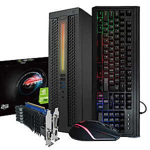 RGB Gaming PC Desktop HP Computer | Intel Quad-Core i5 Processor GeForce GT 730 (2GB) GPU NVME M.2 Solid State Storage 512GB + 1TB HDD 16GB DDR4 RAM WiFi Bluetooth Windows 10 (Renewed), Black, 800G2