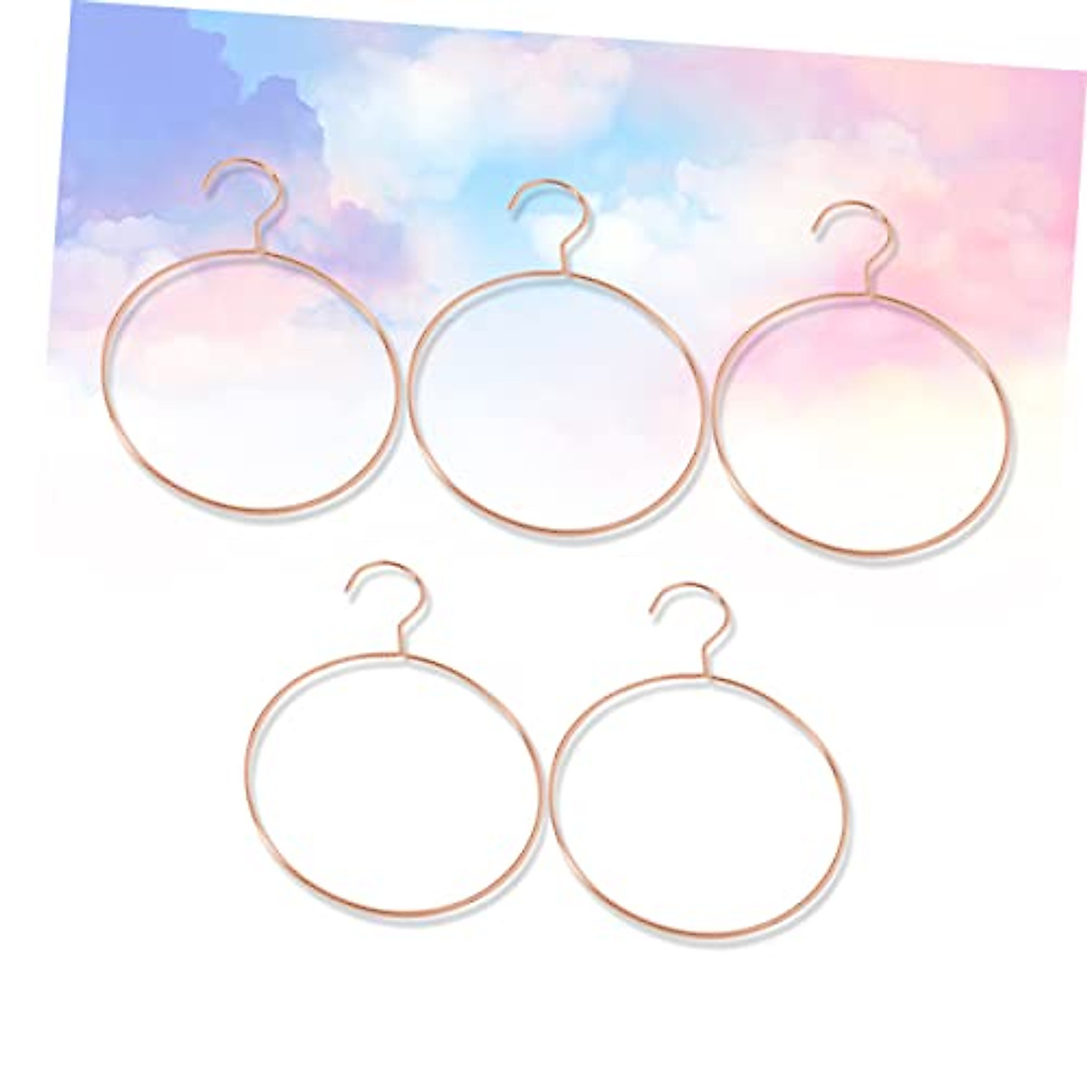 HANABASS 5pcs Pant Hooks for Closet Leash Holder Scarf Holder Round Belt Hanger Metal Towels Rings Tie Ring Hanger Underwear Rack Cool Clothes Hanger Scarf Rack Clothes Hanging Racks Bra