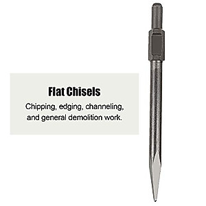 Jack Hammer Drill Bit Set 12 inch Demolition Hammer Drill Flat Tip and Bull Point Chisels for Demolition and Concrete Breaker