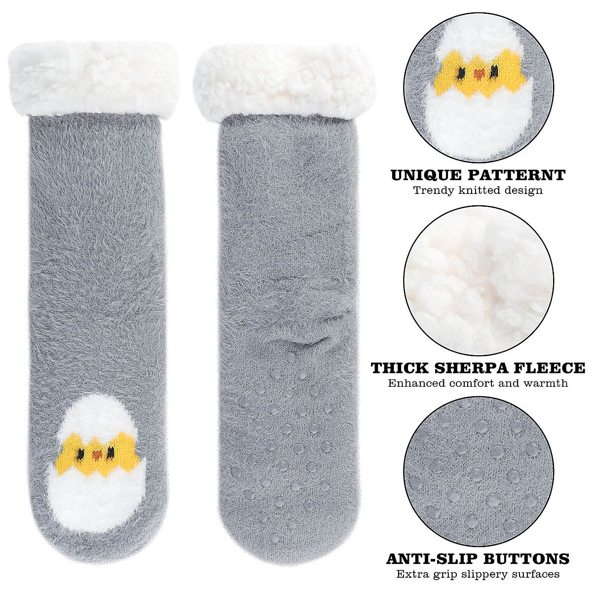 Belloxis Chicken Socks for Women Slipper Socks for Women Grippers Chicken Gifts for Chicken Lovers Warm Socks for Women Winter Socks for Women Thermal Socks for Women Thick Socks Women Fuzzy Socks