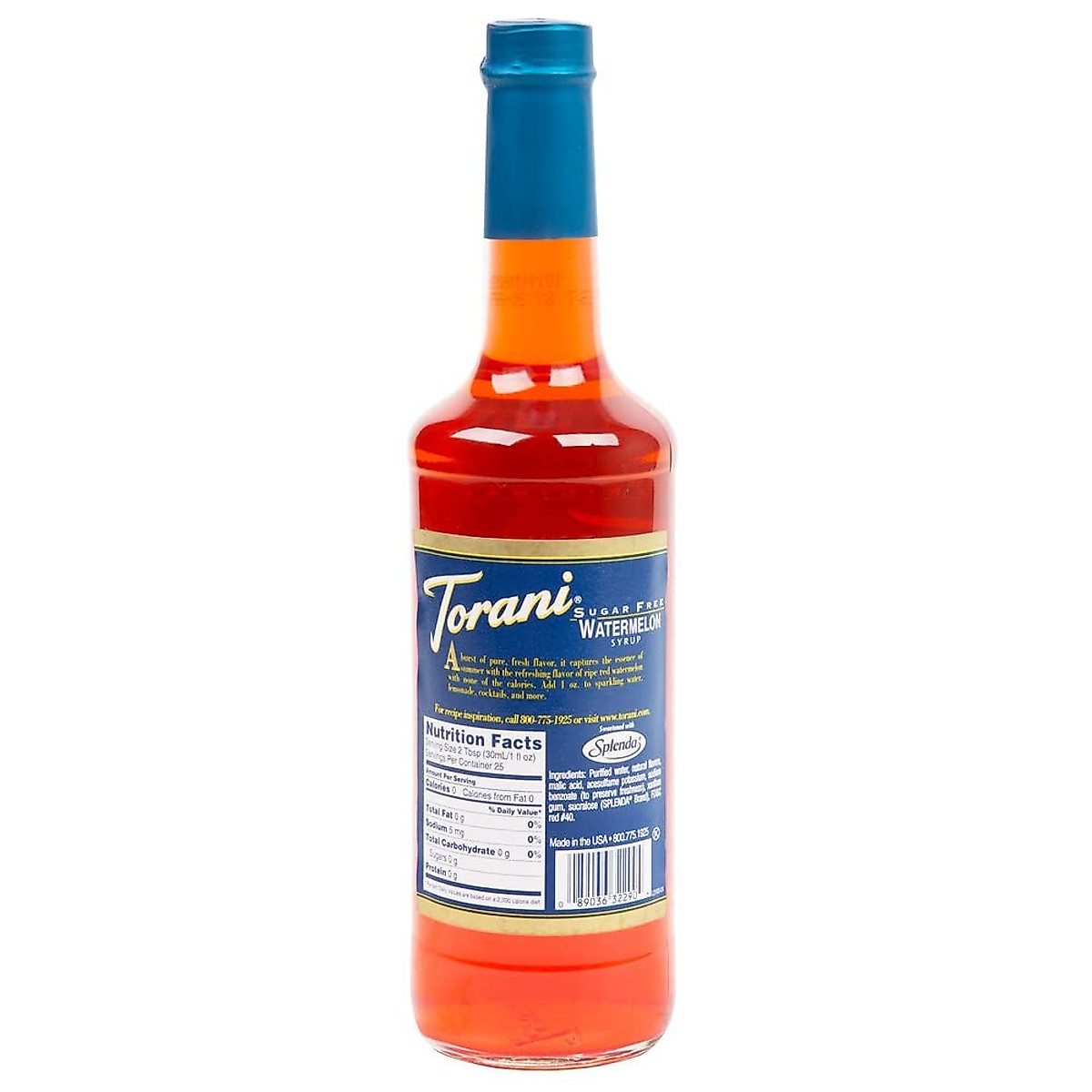 Torani Sugar Free Watermelon Syrup, 750 Ml