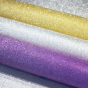 Kitico Glitter Silver Wallpaper Silver Contact Paper Silver Creative Covering Peel and Stick Wallpaper Removable Self Adhesive Paper DIY Vinyl Roll 17.7"x78.7"