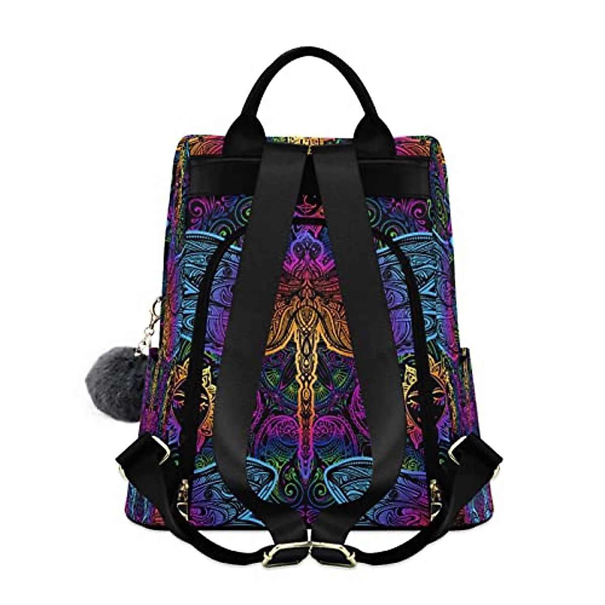 Blueangle Dragonfly Mandala Backpack Purse for Women Waterproof Rucksack Anti-theft Handbag Travel Bag（341）