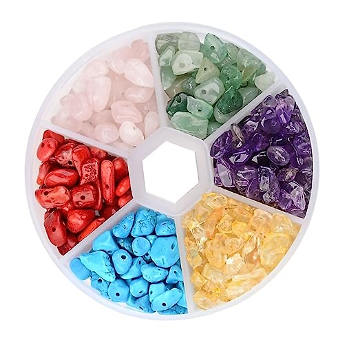 Veemoon 1 Box DIY Accessories Crystal Chips Ear Peircing Kit Mini Chips DIY Jewelry Beads Gemstone Chips DIY Anklet Beads DIY Jewelry Supplies DIY Making Beads Decorative Beads Accessories