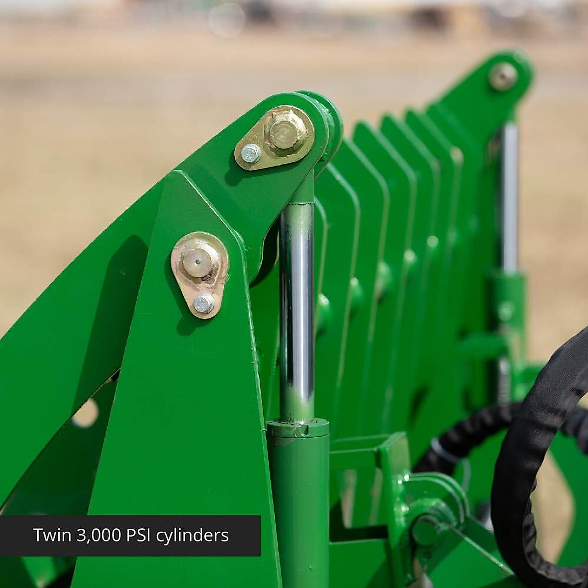 Titan Attachments 60" Root Grapple Rake Attachment Fits John Deere Loaders, Hook and Pin Connection