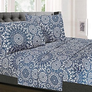 Queen Size Bed Sheets - Breathable Luxury Sheets with Full Elastic & Secure Corner Straps Built In - 1800 Supreme Collection Extra Soft Deep Pocket Bedding Set, Sheet Set, Queen, Oasis