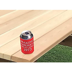 Birthday Gifts for 50th Birthday Making America Great Since 1973 50th Birthday Gag Gifts for Birthday Party 2 Pack Can Coolie Drink Coolers Coolies Red