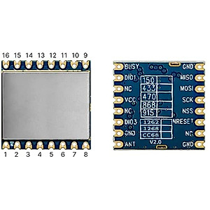 Lubeby Smart LoRa Module 16 * 16mm, Low Cost SPI Port LLCC68 Based LoRa Module 868MHZ LoRa-CC68 & LoRa-CC68-TCXO Compatible with RFM95W (LoRa-CC68-868 x 5 pcs)