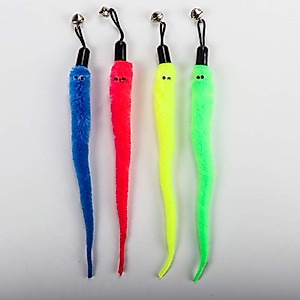 M JJYPET Retractable Cat Toys Wand,12 Packs Interactive Cat Feather Toys,9 Assorted Teaser Refills with Bell for Cat,Kitten