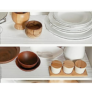 Cabinet Drawer Shelf Liners Non Adhesive 14 Inch Wide X 20 Ft Non Slip Waterproof Kitchen Cupboard Pantry Mat Washable Refrigerator Shelf Liners Bathroom Drawer Protector Liner