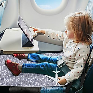 Airplane Footrest for Kids, Light Foldable Toddler Airplane Seat Extender Toddler Airplane Bed Portable Kids Airplane Footrest Travel Accessory for Kids (Stars)
