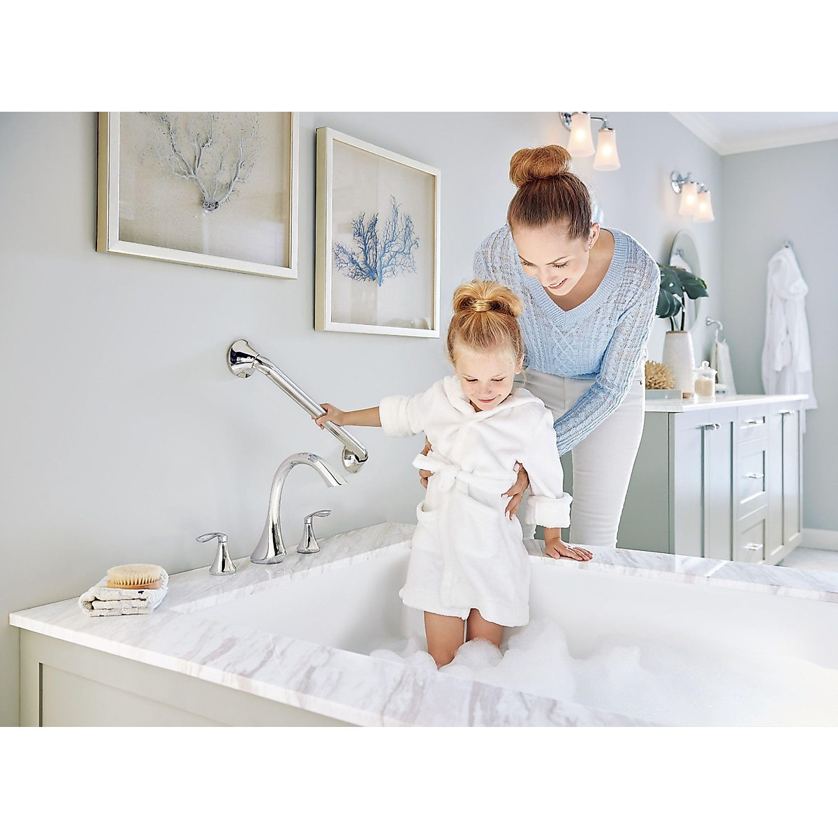 Moen Eva Chrome Two-Handle Deck Mount Roman Tub Faucet Trim Kit, Valve Required, T943