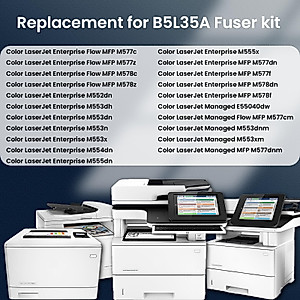 B5L35A Fuser Kit Compatible with HP Color Laserjet M552 M553 M577, B5L35 Printer Fuser Replace for RM2-0011, B5L35-67901, B5L35-67902 Fuser Unit