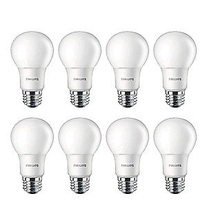 Philips LED High Lumen 100 Watt A19 Frosted Light Bulb Non-Dimmable, 1500 Lumen, Daylight (5000K), 13.5W=100W, E26 Base, 8-Pack