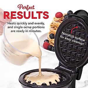 DASH Mini Waffle Maker and Griddle for Individual Waffles, Pancakes, Hash Browns, Eggs and Other On-The-Go Breakfasts, Lunches, and Snacks