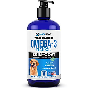 Omega 3 Fish Oil for Dogs - Better Than Salmon Oil for Dogs - Dog Fish Oil Supplement for Shedding, Allergy, Itch Relief - Supports Dry Skin, Joints - Dog Skin and Coat Supplement - Fish Oil Liquid