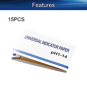 Bettomshin 15 Packs of 1200 Strips PH 1-14 Test Paper Litmus Strips Tester Indicator Paper 80Pcs Per Pack for Garden and Soil Testing