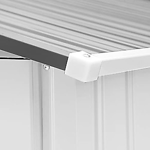 Outsunny 9' x 6' Metal Storage Shed, Garden Tool House with Floor Foundation, Double Sliding Doors, 4 Air Vents for Backyard, Patio, Lawn, Silver