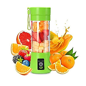 Portable blender green mini blender 380 ml blender cup rechargeable silicone strap mini portable blender unique popular item