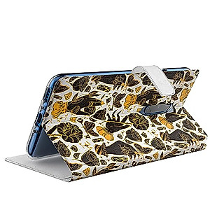 Wallet Phone Case Compatible with OnePlus Nord OnePlus 11 8T+ 10T 5G 8 Pro 1+7T Pro 7 Vintage Hands Flip Aesthetic Slim Folio Gold Roses Lightweight Cover Protective Shockproof Victorian PU Leather