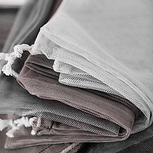 29.5 x 59 Inch White Mesh Fabric Slightly Stretchy for Sewing Projects, Shopping Bag, Backpack Pocket and Straps and Netting Clothes