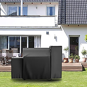 QuliMetal Grill Cover for Char-Griller Gravity 980 Charcoal Grills, Fits Model Char-Griller Gravity 9800 and 9804 Charcoal Grills, 600D, UV Resistant Smoker Cover