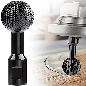 Boounyatin Sphere Rotary Burr with 5/8-11 Threads for 4 1/2 and 5 Inch Angle Grinder, Ball Gouge Angle Grinder Attachments Power Carving Tools for Woodworking Polishing Engraving