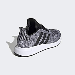 adidas Originals unisex child Swift Run Sneaker, White/Black/Black, 4 Big Kid US