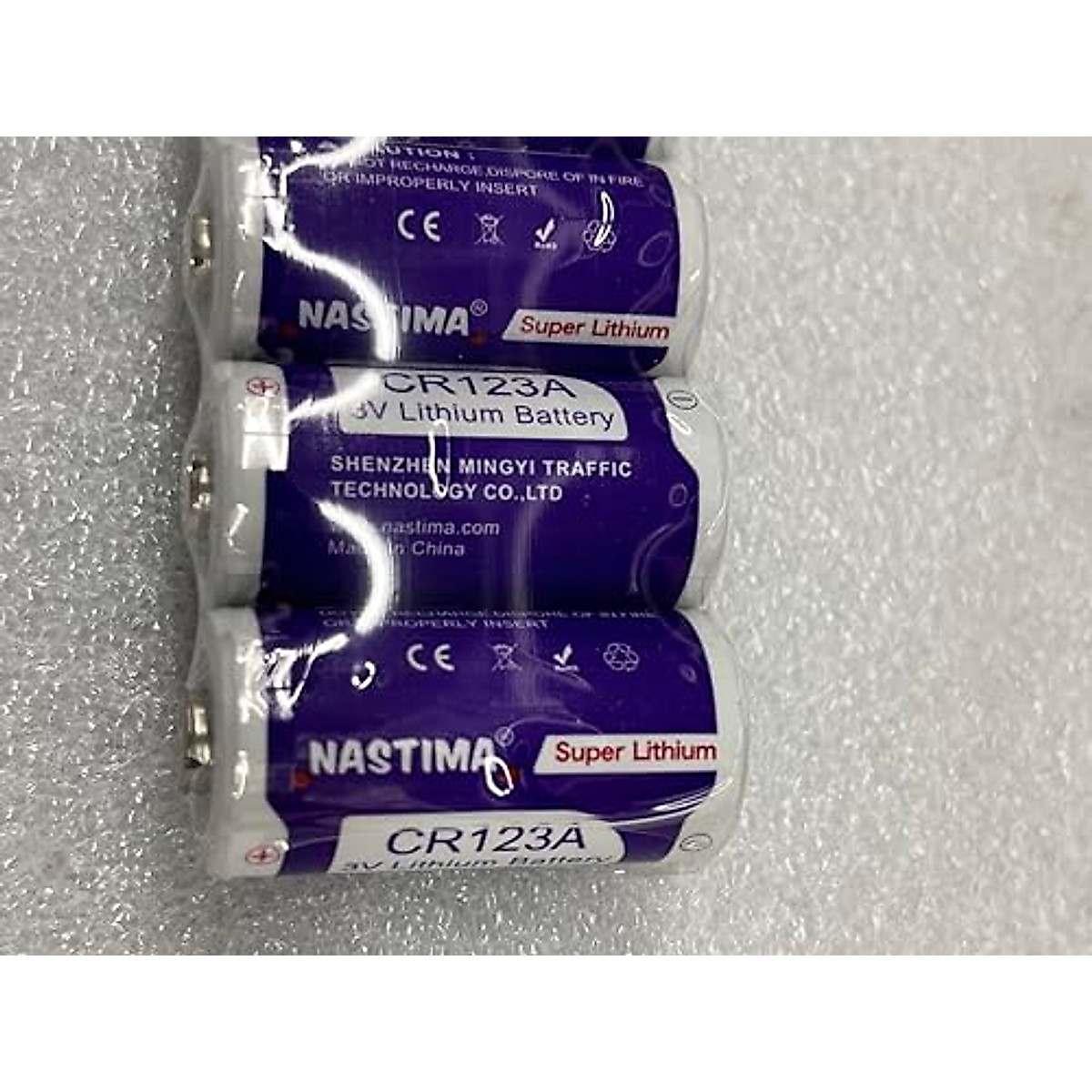 NASTIMA 12 Pack CR123A Battery, 3V Lithium Battery 1600mAh for Flashlight, Intelligent Instrumentation, Alarm Systems