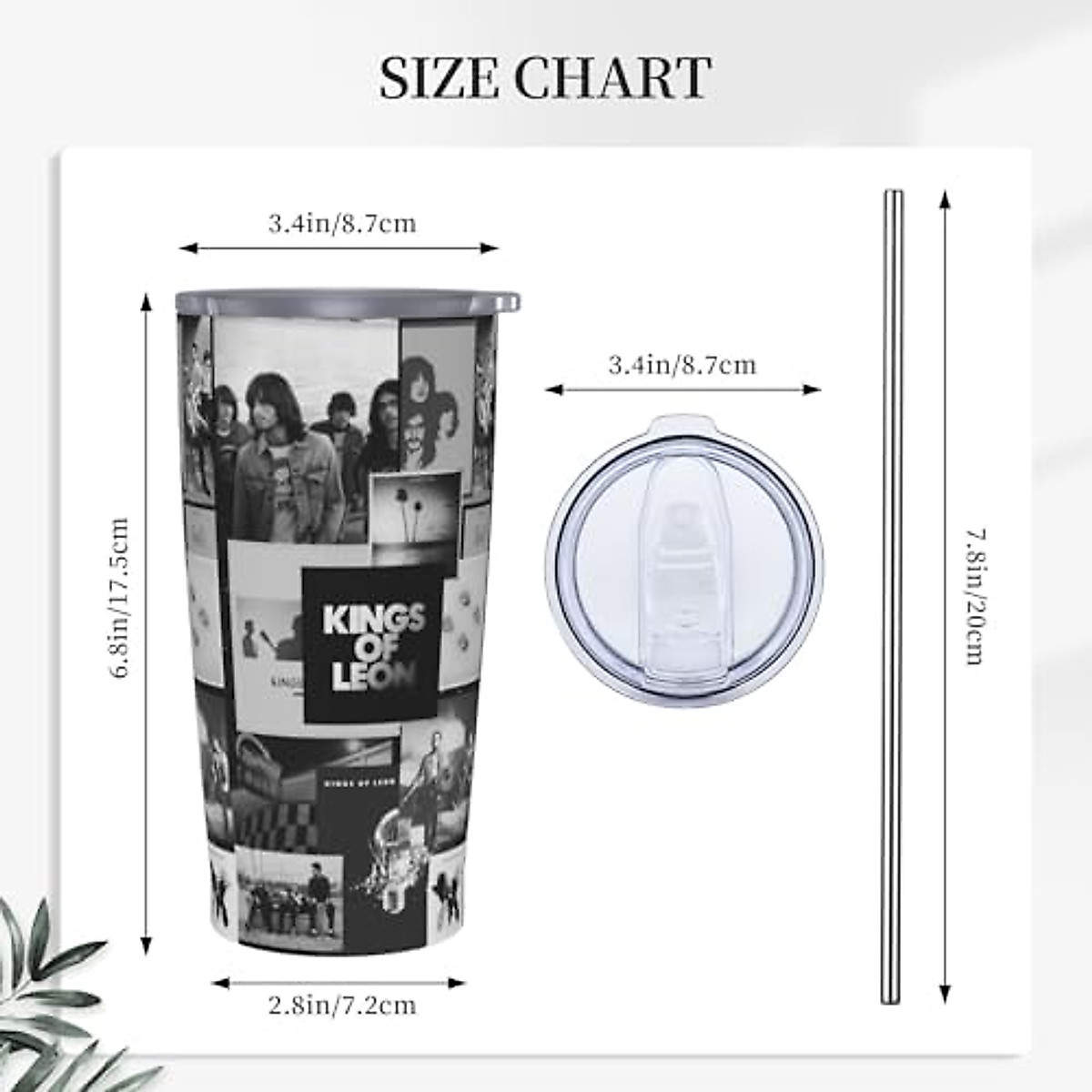 HIKTIEK Kings Rock Of Leon Band Stainless Steel Insulated Car Sippy Cup With Lid Travel Mug for Cold Hot 20 oz