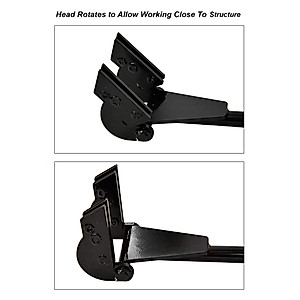 HOME-X Heavy-Duty Pallet Buster with Rotating Head, 45-Inch Powder-Coated Steel with Rubber Handle, No Assembly Required, 45" L x 6" W x 1 ¼ " H, Black