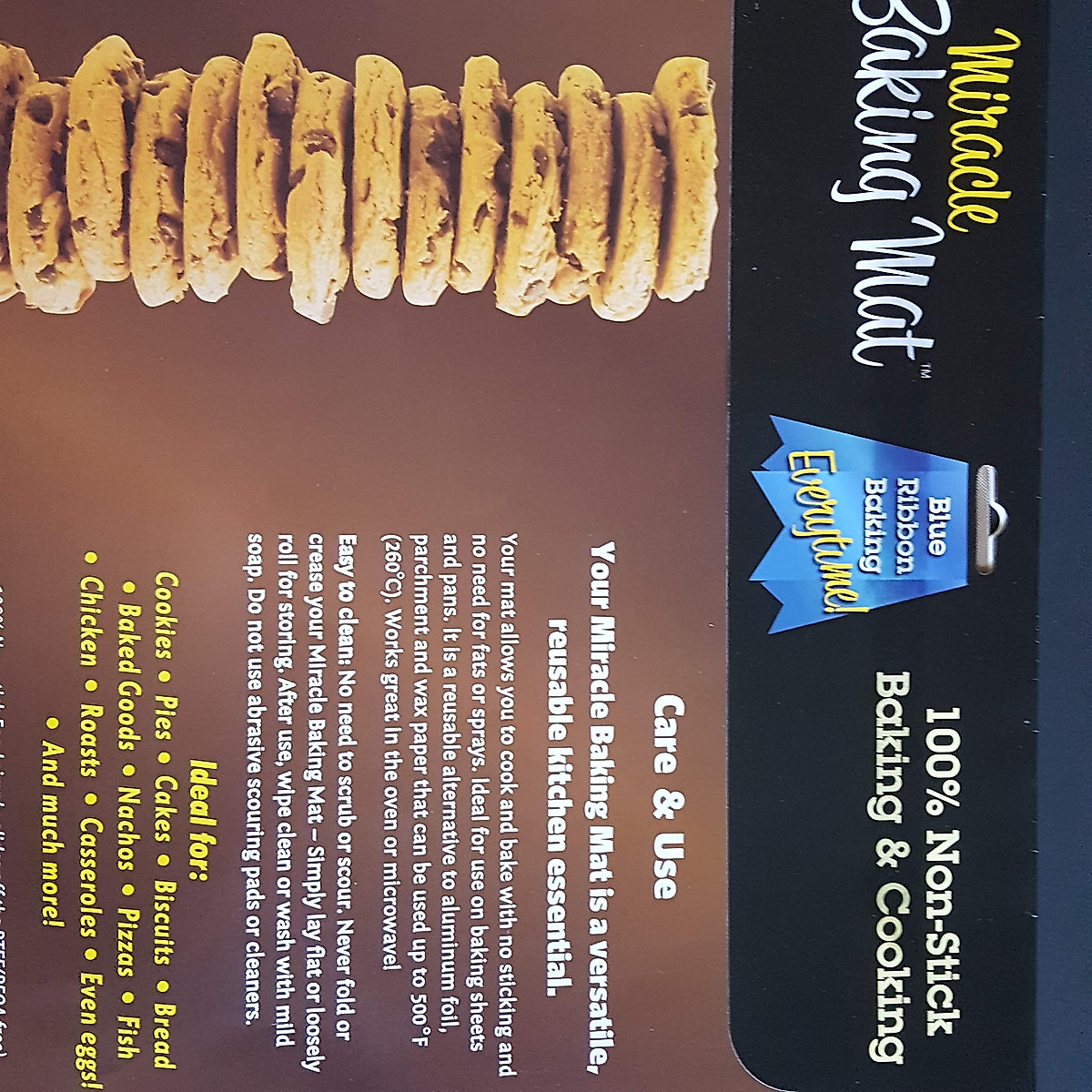 Miracle Baking Mat 100% Non-Stick Baking and Cooking Sheet